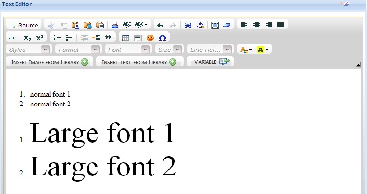 Numbered list and bullet list fonts | CKEditor.com Forums